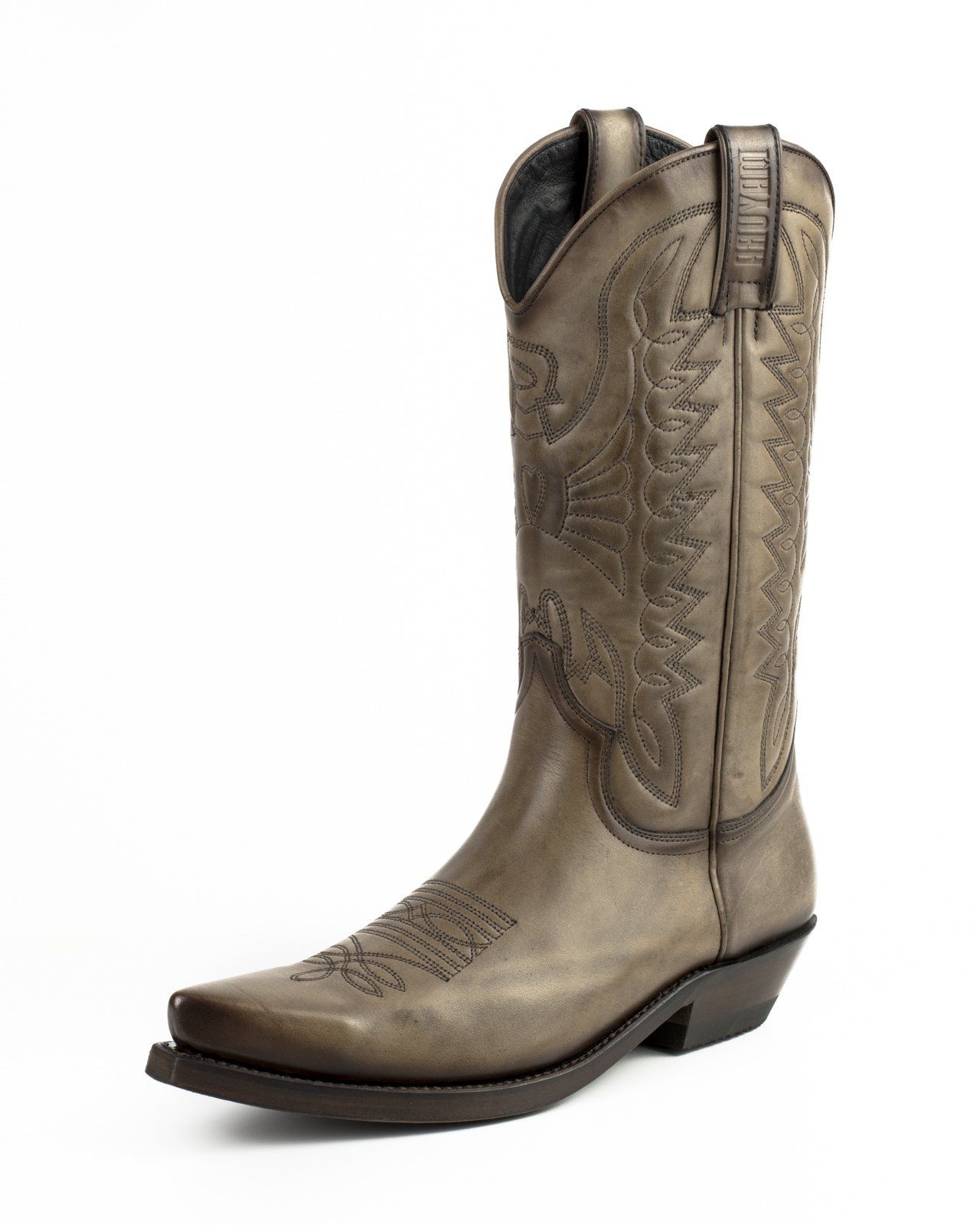Botas Cowboy Country e Western de Homem e Mulher 1920 Couro Bege