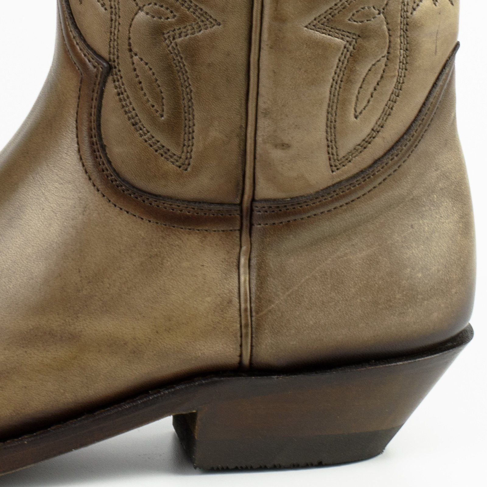Botas Cowboy Country e Western de Homem e Mulher 1920 Couro Bege