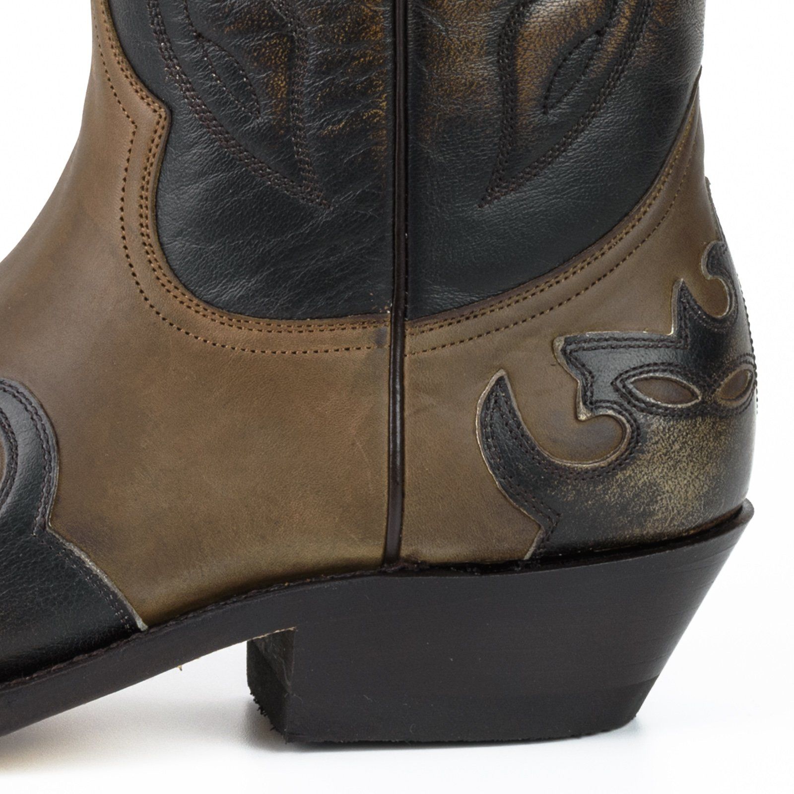 Botas Cowboy Country e Western de Homem e Mulher 1927-C Couro Castanho ...