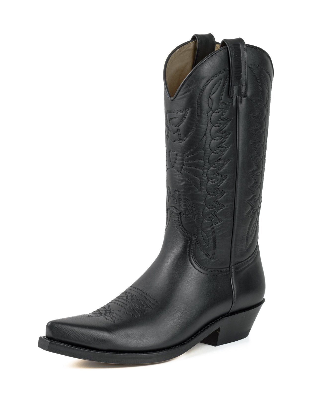 Botas Cowboy Country e Western de Homem e Mulher 1920-C Couro Preto