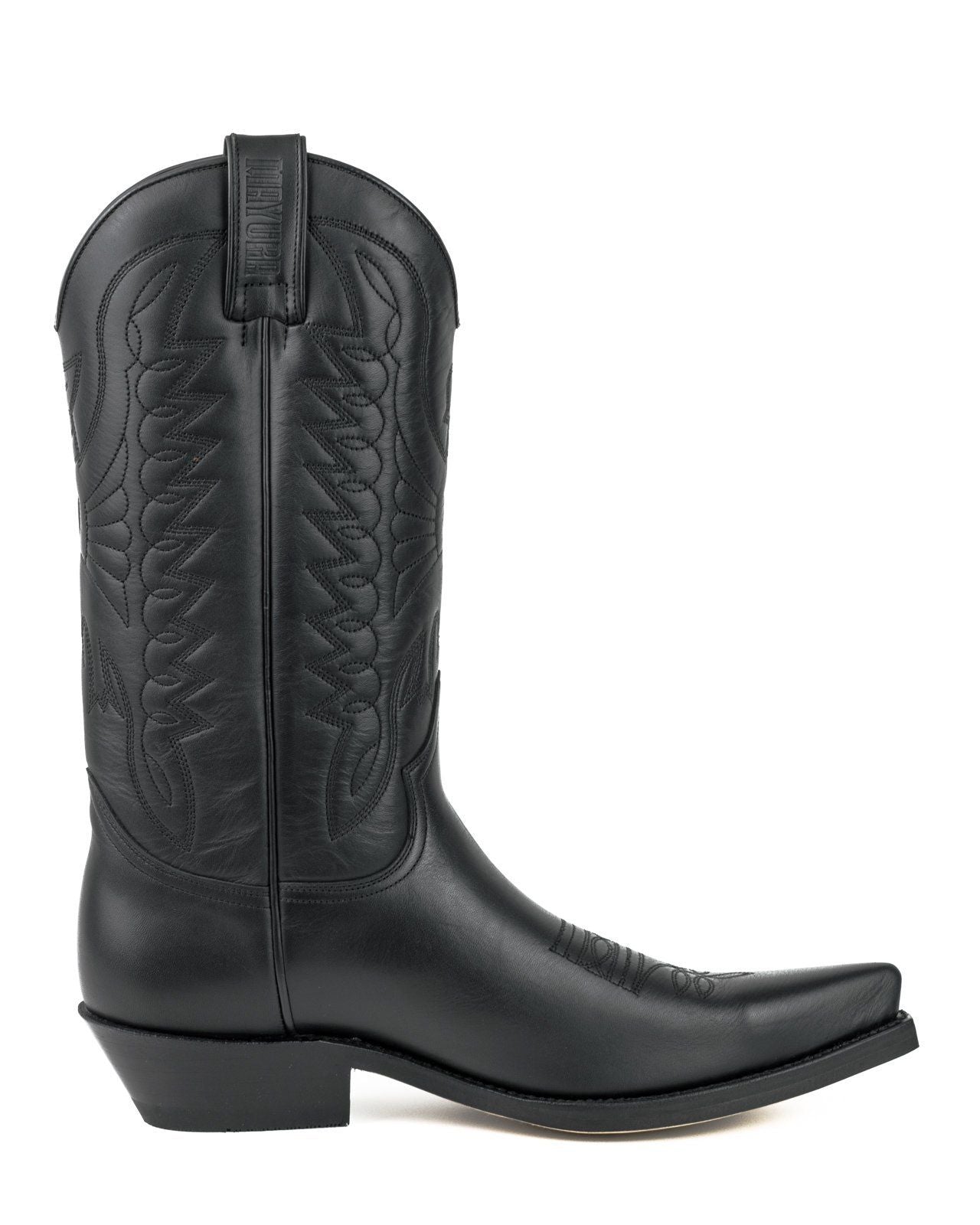 Botas Cowboy Country e Western de Homem e Mulher 1920-C Couro Preto