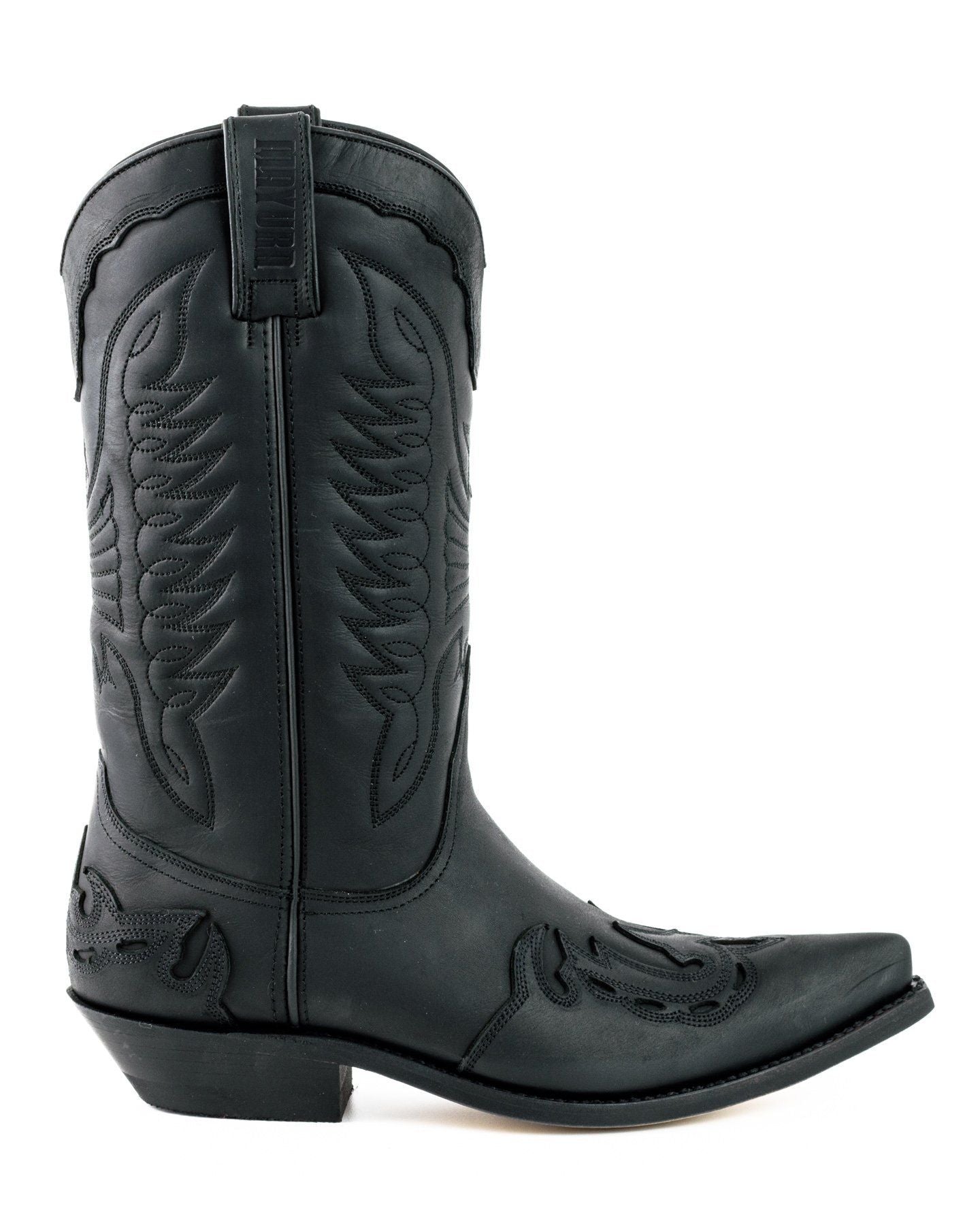 Botas Cowboy Country e Western de Homem e Mulher 17 Couro Preto